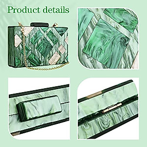 Clutch Purses Women's Evening Handbags Rhombus Pattern Crossbody Bags Green Hand Bags for Wedding Cocktail Prom