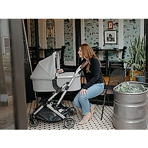 MINU V2 Stroller-Jake (Charcoal/Carbon/Black Leather)+ Adapter for Bassinet/MESA + Bassinet - Jake (Charcoal/Carbon)