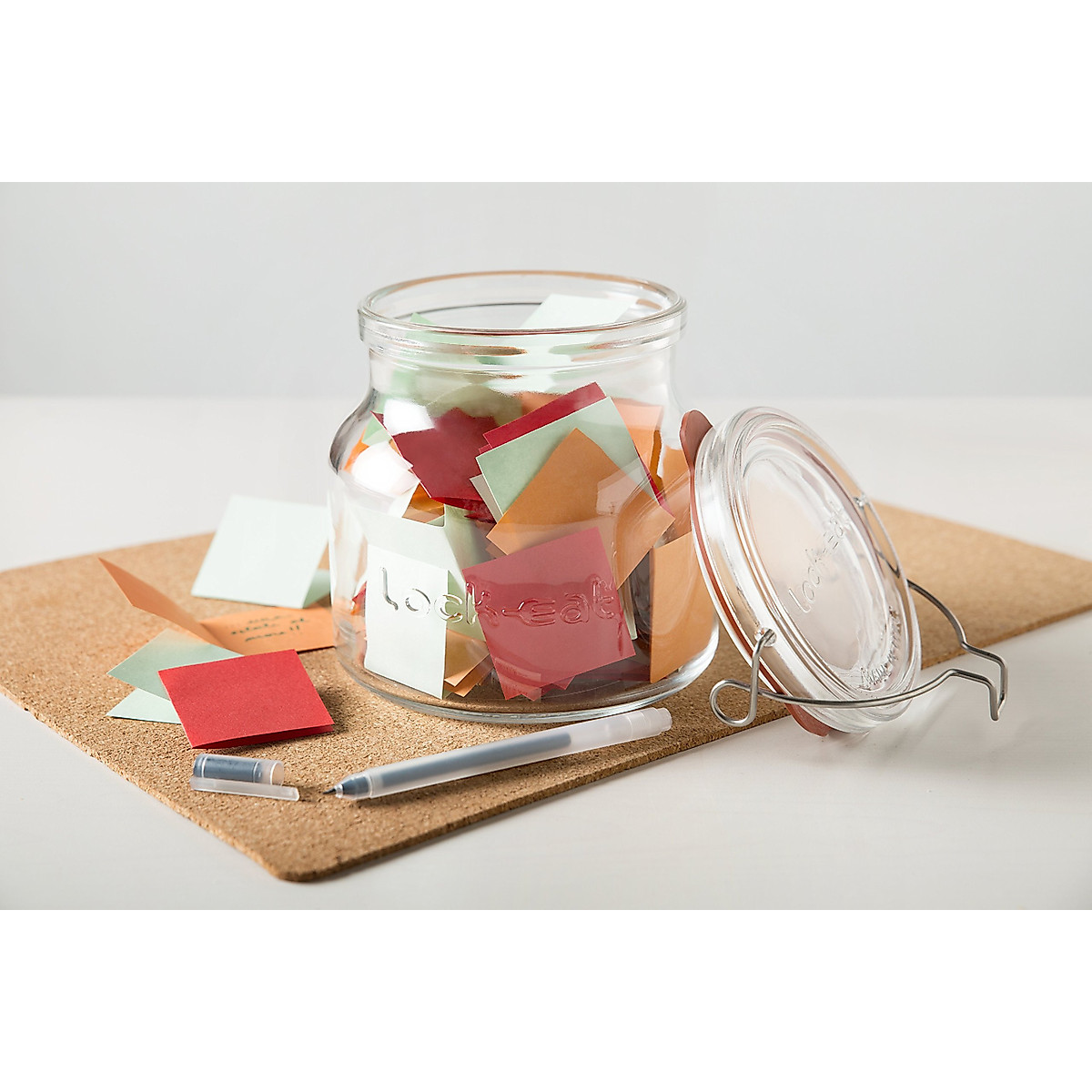 Luigi Bormioli Lock-Eat 50.75 oz Handy Jar (1 Piece) : Innovative Glass Lid, Easy to Close, Easy to Open, Dishwasher Safe, Microwave Safe, Canning Safe, Freezer Safe, Stackable Jars
