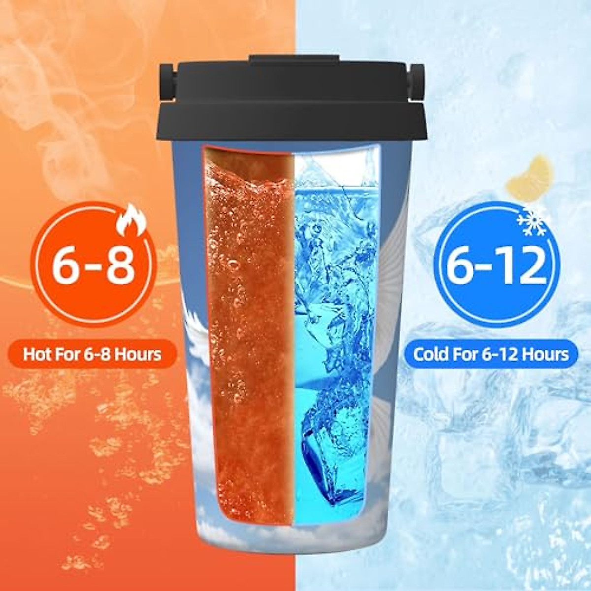 WANGXUEE Flying Dove Print 500ml Stainless Steel Travel Tumbler Double Wall Vacuum Insulated Coffee Mug