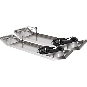 MARSHALLTOWN Concrete Stainless Steel Knee Boards with Knee Pads, Contractor-Grade, Built-in Toe Brackets, Durable, KB230