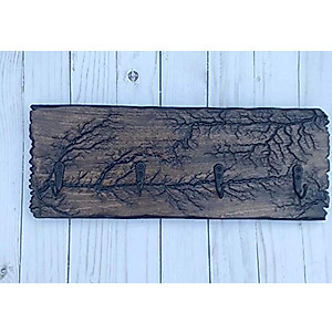 Fractal Lichtenburg Key holder or Coat Rack