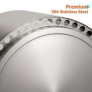 Overmont 19.5" Bonfire Fire Pit with Cover Bag, Smokeless Stove for Outdoor Stainless Steel Wood Burning Fireplaces with Removable Ash Pan