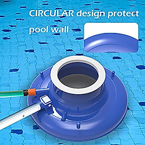 Pool Leaf Vacuum, 15” Large Pool Leaf Sucker with Brush, Include Reusable 16” X 23” Leaf Bag, Durable Leaf Bagger for Inground and Above Ground Swimming Pools (No Pole Include)