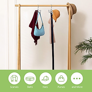 OMHOMETY Bra Hanger for Closet, Tank Top Organizer, Max 24 Capacity Rotatable Metal Space Saving Hanger Sport Bra Storage, Silver 1 Pack