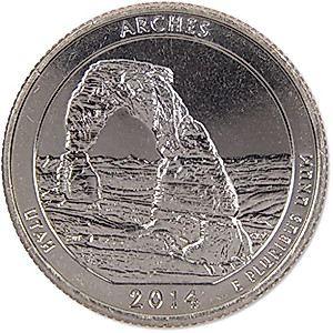 2014 S National Park Quarter 5 Coin Set Uncirculated Mint State Clad 25c