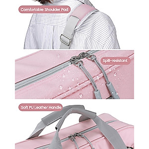 egiant 3 Inch 3 Ring Zipper Binder with Shoulder Strap & Durable Handle & Multi-Pocket - 3" Binder with Zipper for School Girl & Boy,Compatible with 13-Inch MacBook/Tablet-Patent Design Pink