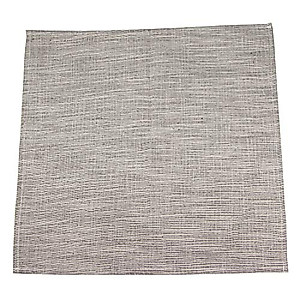 INFEI Vintage Grain Cotton Linen Blended Dinner Cloth Napkins - Set of 12 (17 x 17 inches) - for Events & Home Use (Brown)