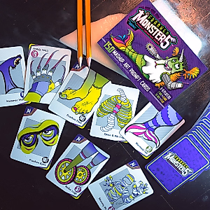 Frankenstein Monsters Drawing Game for Creative Family Fun! 150 Art Prompts Cards to Doodle Monster Mashup Artwork! Gift for Artists Kids, Teens to Boost Imagination Play & Creativity!