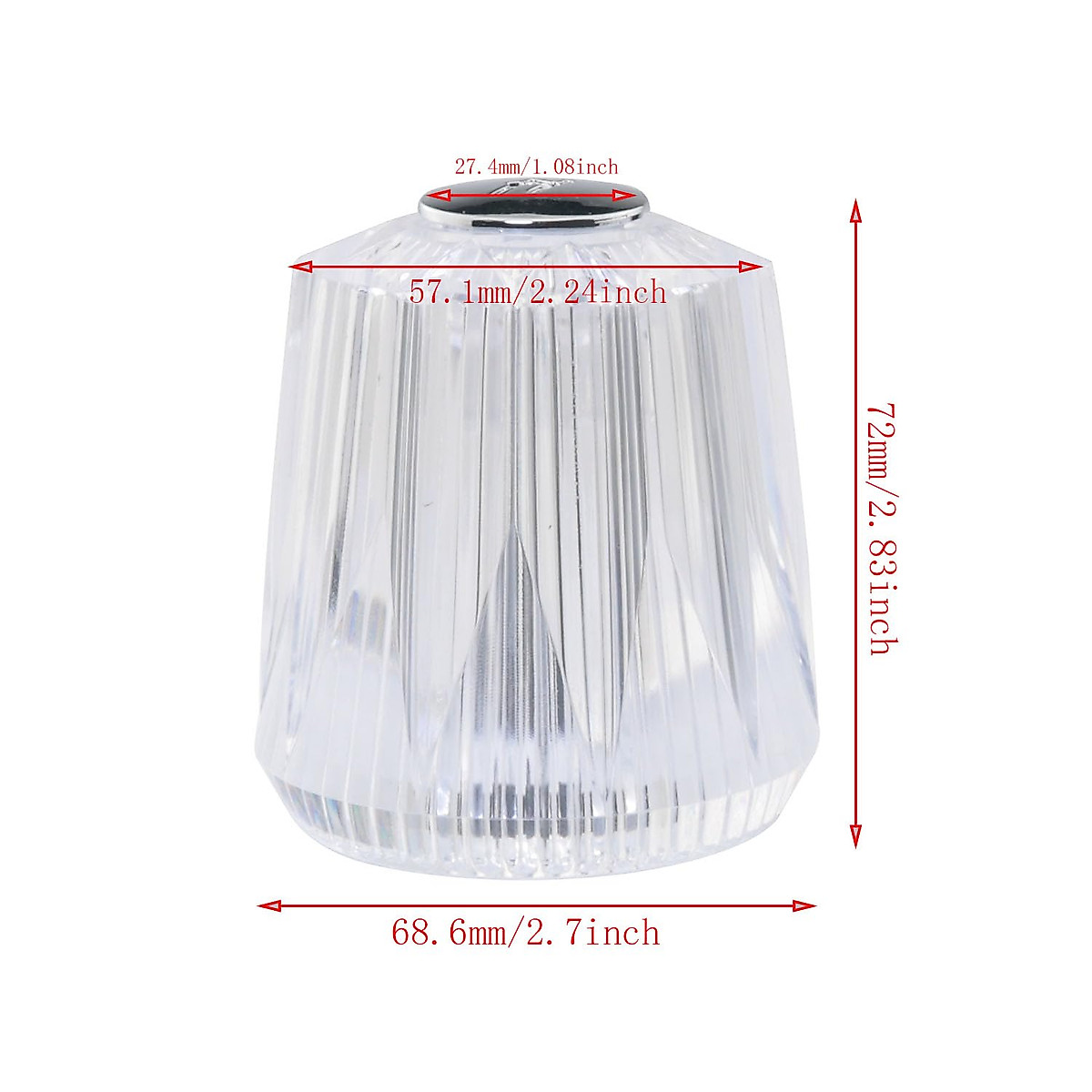 DGBRSM 2PCS Shower Faucet Handle Replacement Shower Knob Replacement Shower Faucet Handle Replacement Clear Faucet Handles Acrylic Bathtub Knobs Parts