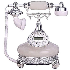Telephone Retro Button Dialing Machine Home Office Business Fixed Telephone Household Crafts Ornaments 252227mm (B)