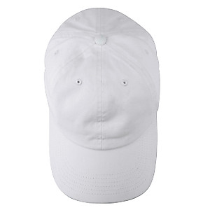 Gelante Baseball Caps Dad Hats 100% Cotton Polo Style Plain Blank Adjustable Size. 1805-White-1PC