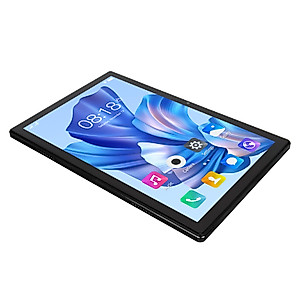 Honio Smart Tablet, 10 Inch Tablet Stand 4GLTE 5GWiFi 1920x1200 Resolution Portable Front 8MP Rear 20MP US Plug 100-240V Octa Core CPU for Entertainment (Black)