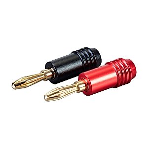 Monoprice 10 Pair Affinity Series 24k Gold Speaker Banana Plug,Black/Red