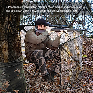 WTVIDAS Pop Up Ground Blind,Portable Hunting Blind for Duck Turkey,Ground Blinds for Deer Hunting,Quick Setup Lightweight Three-Panel Hunting Camouflage Accessory