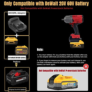 for DeWalt to for Milwaukee 18V Battery Adapter