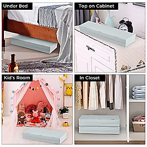 Lineco, Under Bed Storage Bins, Large Capacity Box with Lid, Archival Storage Containers for organizing Wedding Dress, Quilts, Gowns, Family Heirlooms, forever Keepsake Garment Box, 40x18x6 Inch