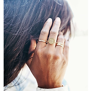 to: little arrows Mama Ring for Birthday, Mother's Day, Anniversary (Silver - Size 7)