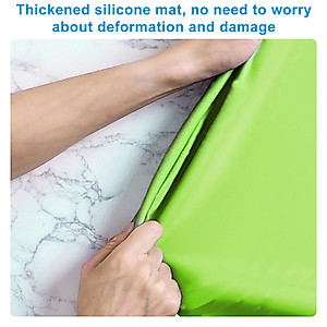 2 Pcs Crafts Silicone Mats,Large Silicone Mat 23.6"x15.7" Place Mats,Silicone Baking Mat,Non-Slip Kids Dinner Table Placemat,Silicone Mats for Kitchen Counter,for Countertop Protection(Green, Pink)