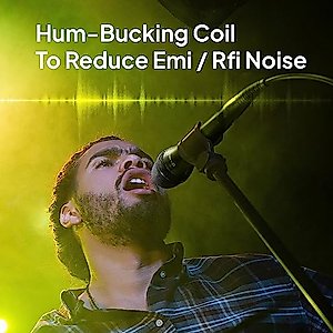 CAROL Dynamic Microphone Professional Vocal Performance with Cardioid Unidirectional Pattern and Advanced AHNC Noise Cancelling Technology, for Stage, Singing, Metal Matiriel with Switch (AC-910S)