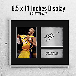 HWC Trading Kobe Bryant Los Angeles LA Lakers Gifts USL Printed Signed Autograph Picture for Basketball Memorabilia Fans - US Letter Size