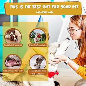 Tuff Snuff Snuffle Ball - Durable Treat Ball for Dogs, Puzzles for Smart Dogs, for Large, Medium, Small Dogs, Enrichment Toys, Interactive Dog Toys to Keep Them Busy