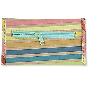KAVU Mondo Spender Wallet Trifold Travel Clutch - Summer Stripe