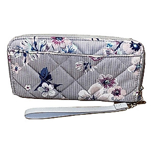 Vera Bradley Iconic RFID Accordion Wristlet in Park Stripe Performance Twill