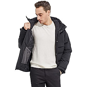 Orolay Men's Down Jacket with Adjustable Hood Black XX-Large