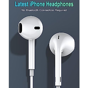 Apple Earbuds for iPhone,2 Pack Wired Headphones with Lightning Connector【Apple MFi Certified】 Noise Isolating Earphones for iPhone 14/14 Pro/13/12/11/XR/XS/8/7 (Built-in Microphone & Volume Control)