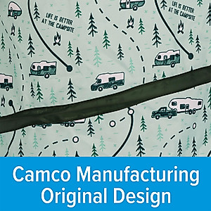 Camco Pop-Up Utility Container | Features Heavy Duty Liner & Zipper Close Lid | Holds 30-Gallon Kitchen-Size Trash Bags | Stands 2-Ft Tall & Collapses for RV Storage and Organization (42996)