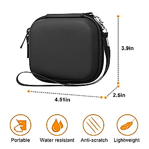 Elonbo Carrying Case for Marklife P12 Mini Bluetooth Label Maker Machine, Portable Wireless Handheld Label Printer Travel Protective Bag Storage Holder, Mesh Pocket Fits Label Paper Tape. Black+Grey