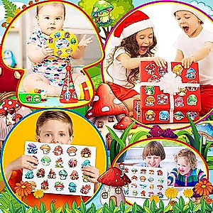 100 PCS Cute Stickers Pack,Cartoon Mushroom Stickers for Kids Boys Girls,Waterproof Aesthetic Stickers for Water Bottle Laptop Scrapbook Notebook Skateboard