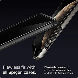 Spigen Tempered Glass Screen Protector [GlasTR EZ FIT - Privacy] Designed for iPhone 12 / iPhone 12 Pro - 2 Pack
