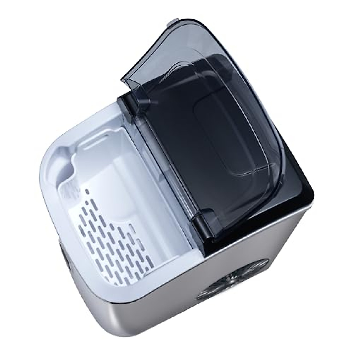 Newair Nugget Countertop Ice Maker Machine | 26 lbs. | Sonic Ice Maker in Stainless Steel, Self-Cleaning Function, Refillable Water Tank, Perfect Canes Ice for Kitchens, Offices, Home Coffee Bars