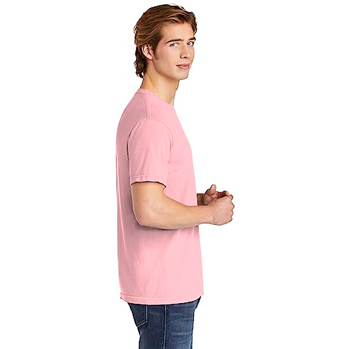 Comfort Colors Men's Adult Short Sleeve Tee, Style 1717 (Large, Light Blossom)