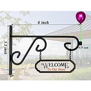 KEHOUXRE Plant Hanger Hook,2 Pcs Plant Bracket,6in Metal Wall Plant Hook for Outdoor or Indoor Planters,Bird Feeders,Decorative Plant Wall Hanger