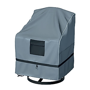 GimaiOurunOutdoor Swivel Lounge Chair Cover 1 Set, Waterproof Heavy Duty Outdoor Chair Cover, Outdoor Lawn Patio Furniture Rocking Chair Cover, (30 W x 35 D x 38.5 H inches), Gray