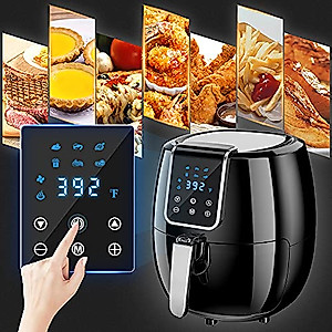 6-in-1 Air Fryer, 7-Quart/6.5L Smart Electric Hot Airfryer Combo Oven Oilless Cooker, 1800W Large Capacity Multifunction Health fryer with LCD Digital Screen and Nonstick Frying Pot, 140℉ to 400℉ Temperature Range, ETL/UL Certified