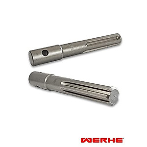 WERHE Profi Adapter for Earth Drill suitable for SDS Max Drilling Machine - For auger drill and SDS impact hammer Drill machine - Soil Drill Adapter for drills with Ø 1,6" 2,4" 3,15" 3,9" 4,7" 5,9"