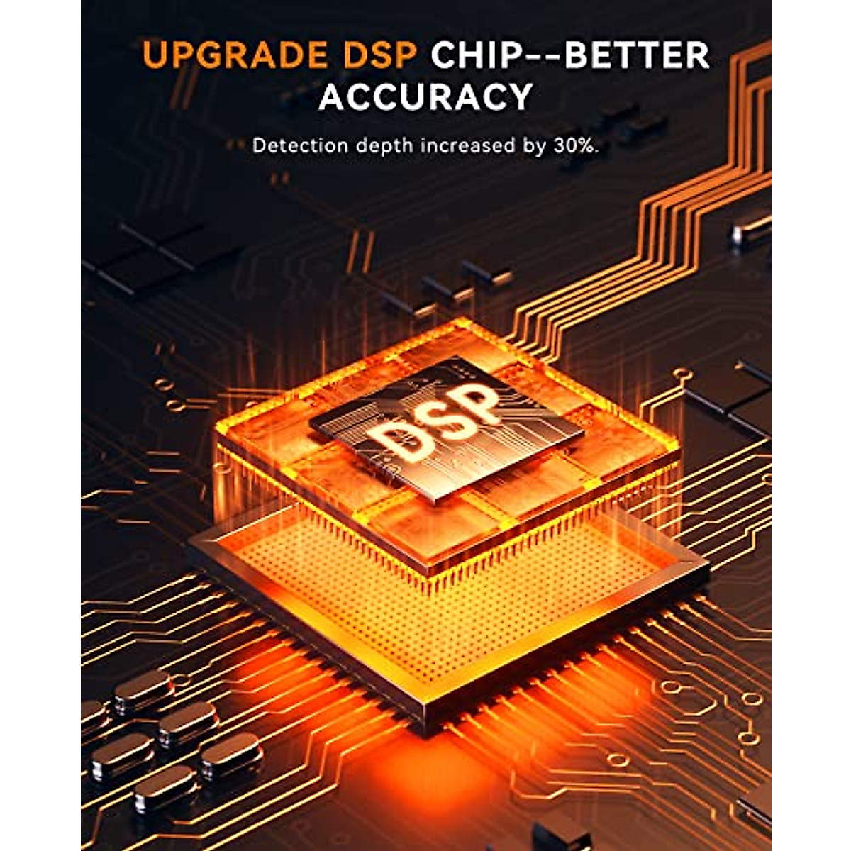 SUNPOW Metal Detector for Adults, Professional Waterproof High Accuracy Metal Detector, 10'' Detection Depth, Pinpoint & Disc & Notch & All Metal & Volume 5 Modes, Strong Anti-Interference-GC-1083