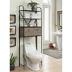 4D Concepts Windsor Space Saver with Baskets, Slate and Weave