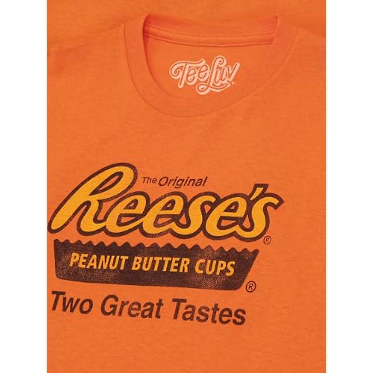 Tee Luv Big Boys Reese's Peanut Butter Cups Shirt - Kids Reeses Candy Shirt (Tangerine) (M)