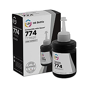 LD Compatible Ink Bottle Replacement for Epson 774 T774120 High Capacity (Black)