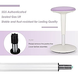 Giantex Wobble Stool Height-Adjustable Standing Desk Stool W/Swivel, Tilt Motion, Premium Airlift, Wiggle Chair for Flexible Seating, for Junior, Home, Office, School Active Chair (Violet+White)