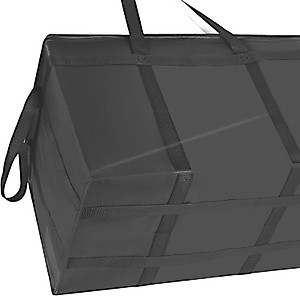 Food Delivery Bag, Insulated Reusable Grocery Bags | Ideal, Postmates, Restaurant, Catering, Grocery Transport | Dual Zipper (XXXL 2 Pack) 24 * 15 * 14inches Black