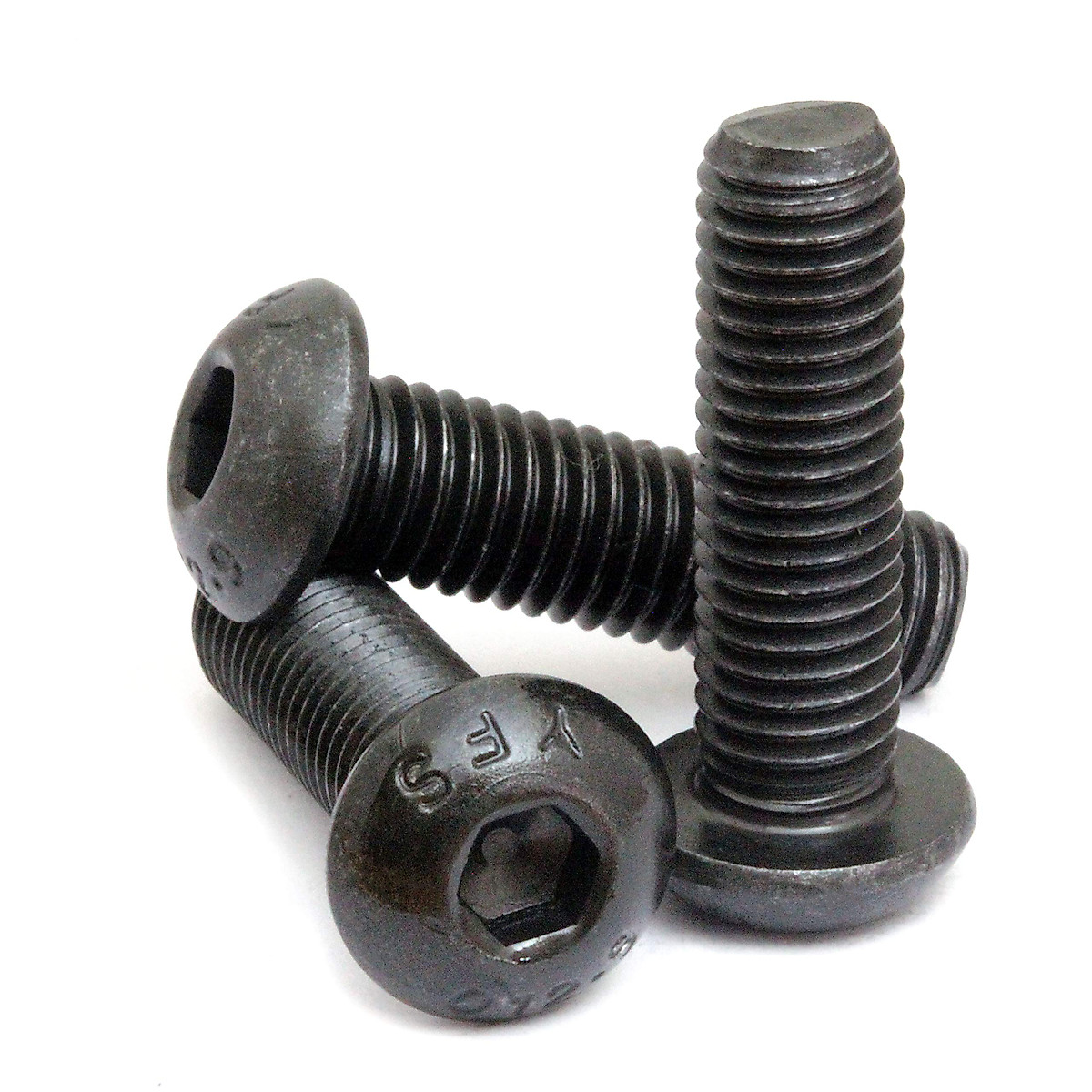 MonsterBolts - #4-48 x 1/4" Button Head Socket Cap Screws, ASME B18.3, Alloy Steel, Black Oxide, 10 Pack