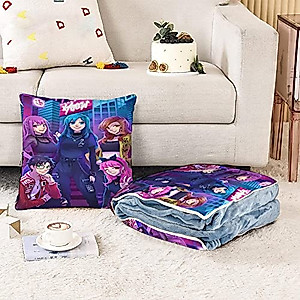 DHCUTE Soft Pillow Blanket 2 in 1 Its_Funneh Flannel Comfortable Blankets Decorate Throw Pillow
