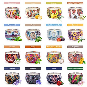 OFUN 16 Pack Scented Candles Gift Set, 2.5 OZ Small Scented Candles for Home Bath Yoga, Natural Soy Wax Candles, Stress Relief & Body Relax, Ideal Gifts for Women,Mom,Friend,Birthday,Christmas