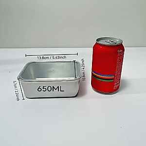 Souso 6pcs Stainless Steel Stacking Food Containers with Lids, Reusable Snack & Prep Containers for Office, sp-00018